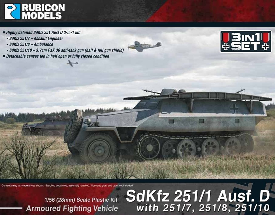 Rubicon Models SD.KFZ 251/1 AUSF.D (3 in 1) German Half Track – The ...
